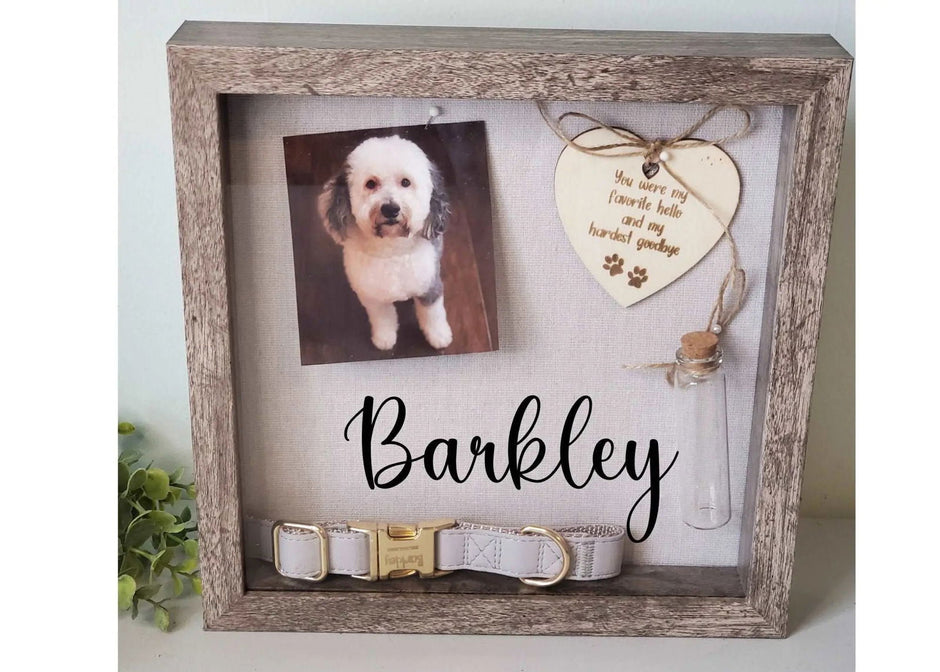 Pet Memorial Shadow boxes- Memorial Shadowbox for Pet-Dog Shadow Box ...